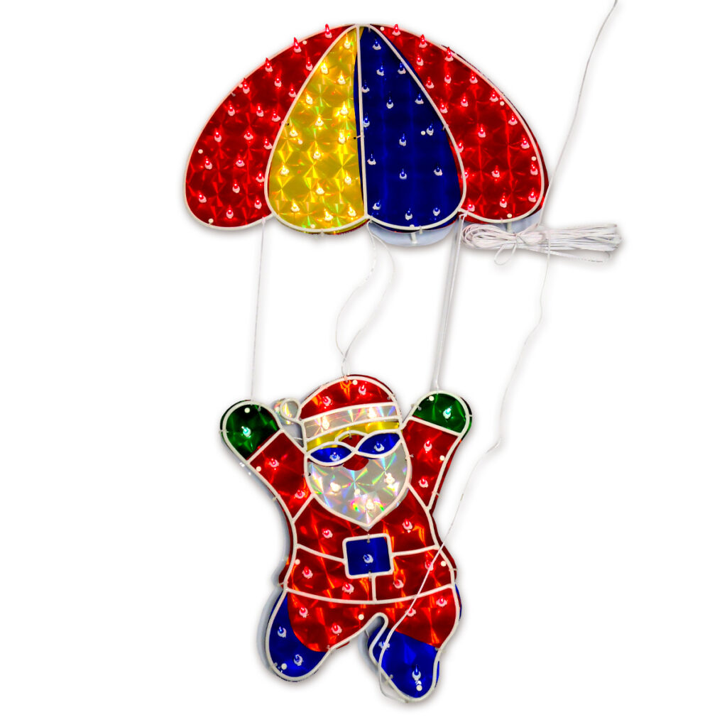 Santa Window Decoration – Silhouette With Parachute – Harewood ...